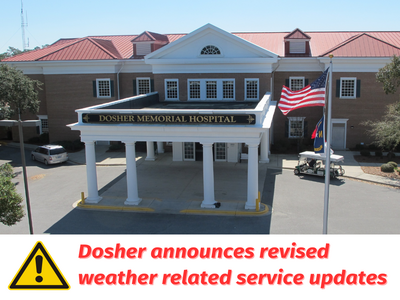 News - Dosher Announces Tropical Storm Service Updates