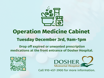 News - New Date Announced for Dosher Drug Take Back Event