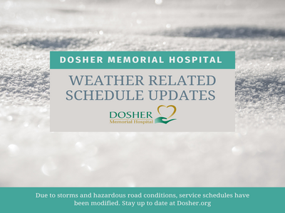 Dosher Announces Winter Weather Related Schedule Changes